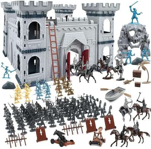 Amazon.com: Medieval Castle Toys, Knights Game Soldiers Model Building ...