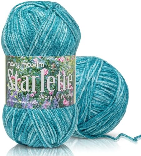 Amazon.com: Mary Maxim Starlette Yarn - Emerald - Premium Acrylic Yarn ...