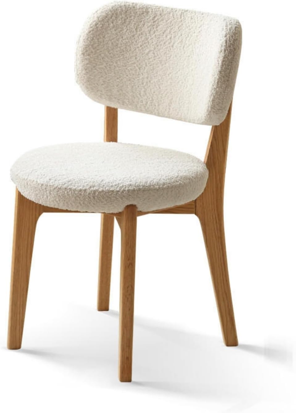 Amazon.com - Grewood 100% Solid Oak Wood Chair - Modern White Makeup ...