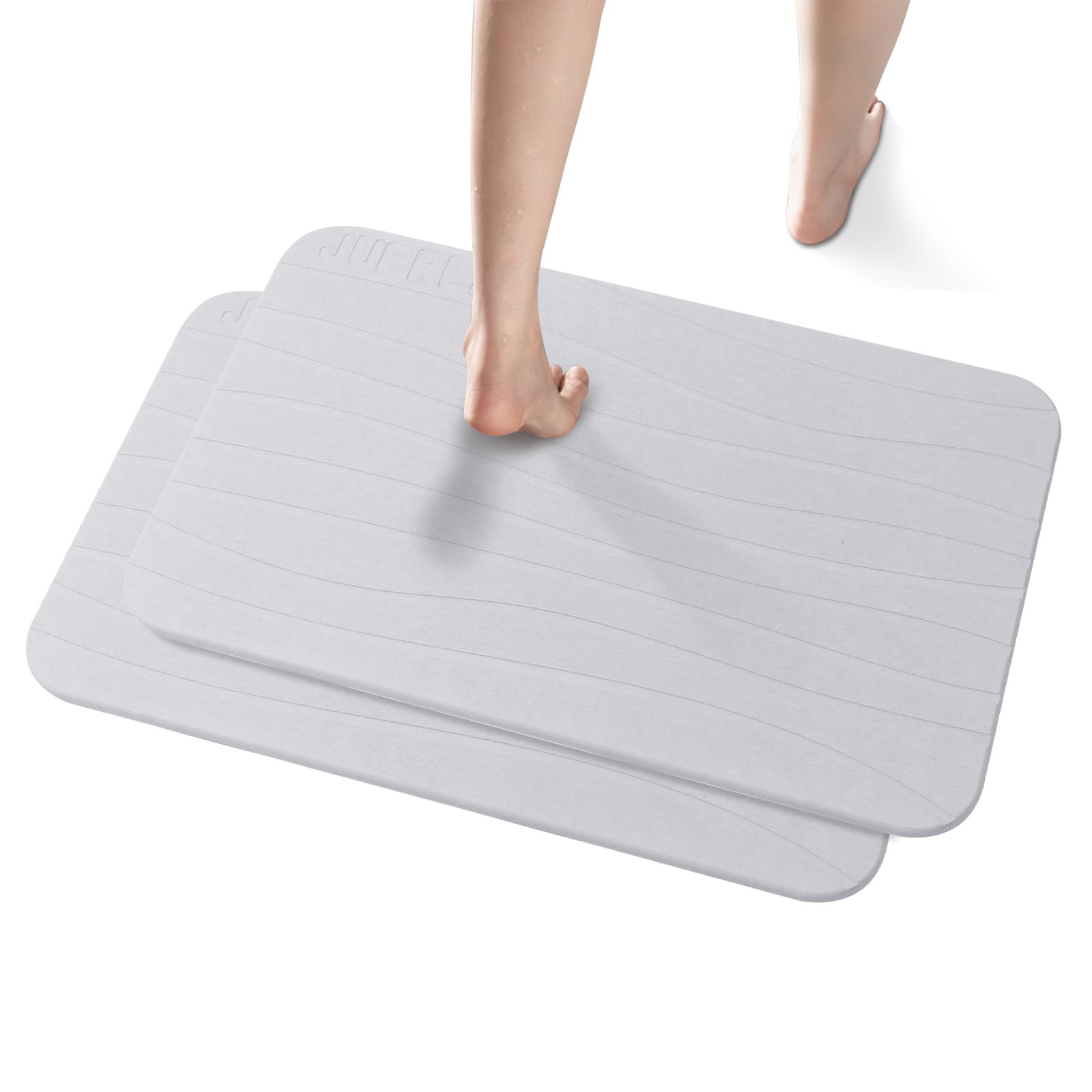 Amazon.com: 2 Pack Diatomaceous Earth Shower Mat, Stone Bath Mat ...