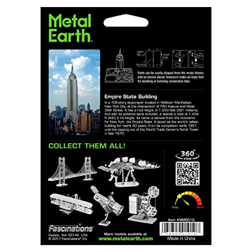 Fascinations Metal Earth Empire State Building 3D Metal Model Kit ...