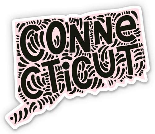 Amazon.com - GT Graphics Connecticut State Shape Cute Letters Native ...