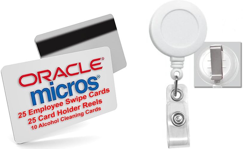 Amazon.com : 100 Micros Server Swipe Cards + 5 Card Reader Cleaning ...