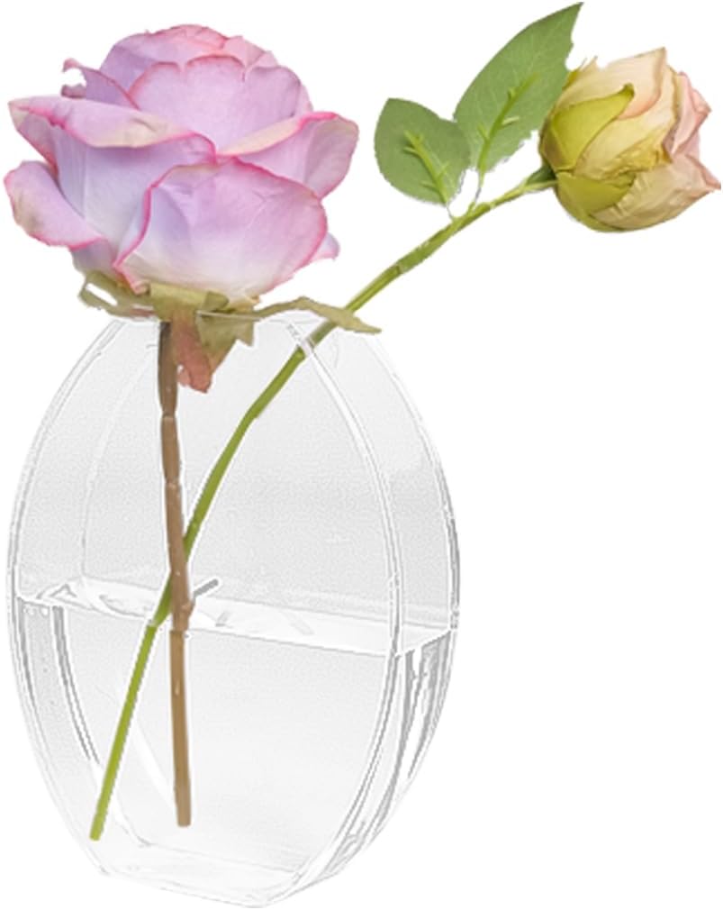 Amazon.com: Ellipse Vase,Oval Vase Clear Acrylic Flower Vase Floral ...