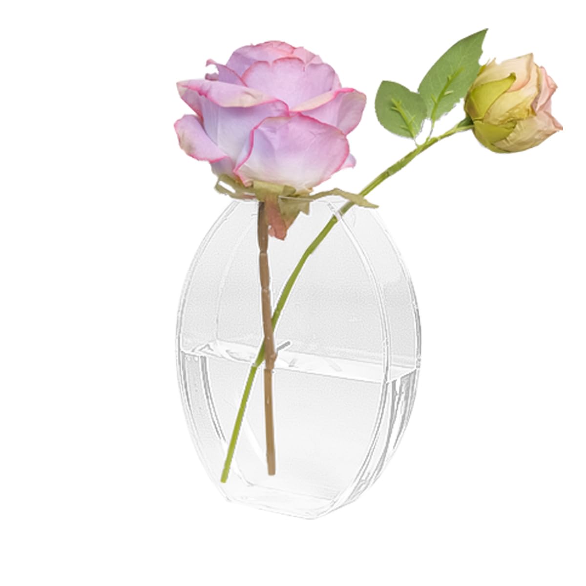 Amazon.com: Ellipse Vase,Oval Vase Clear Acrylic Flower Vase Floral ...