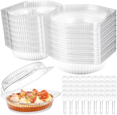 Amazon.com: 100 Pcs Disposable Pie Keeper, Plastic Pie Carrier Pans ...