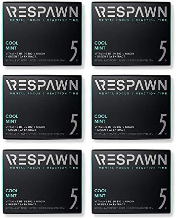 Amazon.com : RESPAWN BY RAZER, 5 Gum, Recharge Chewing Gum Sugar-Free ...