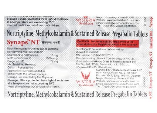 Synaps NT - Strip of 10 Tablets : Amazon.in: Health & Personal Care