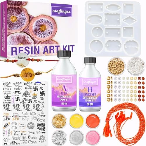 Resin Rakhi Making Kit Lite, DIY Craft Set : Amazon.in: Home & Kitchen