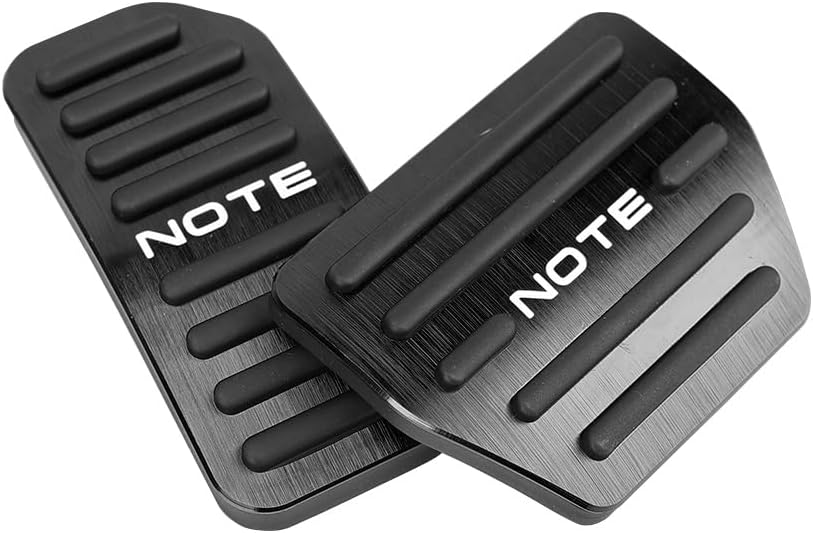 Amazon | LEXLEYS「改良型」 ノート E12系 アルミ ペダル アクセル ブレーキ カバー 実車採寸 工具不要 滑り止め付 被せる ゴム カスタムドレスアップ パーツ（ブラック ...