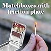 Amazon.com: Metal Match Box Case Stainless Steel Matchboxes Matchstick ...