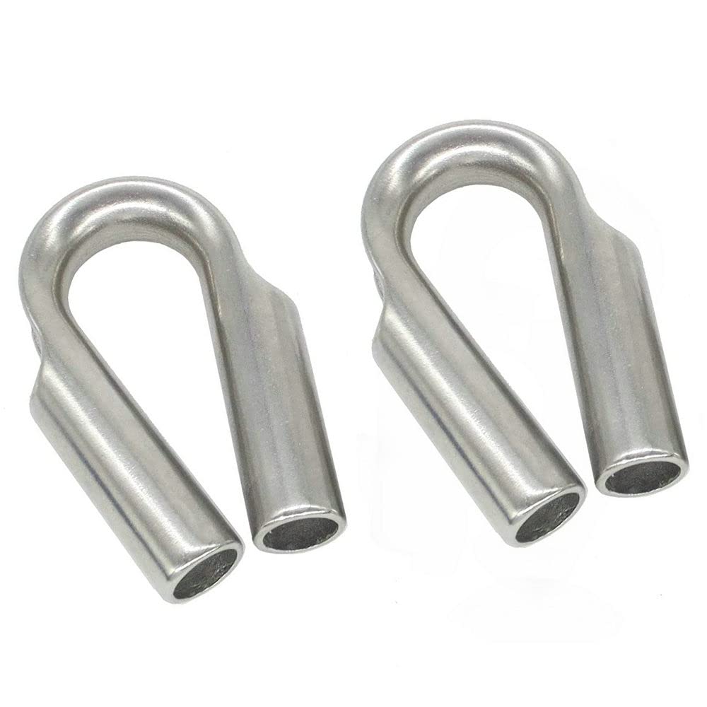 JY-MARINE 316 Stainless Steel Tube Thimble Heavy Duty Wire Thimble 3/4 ...