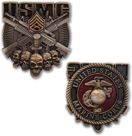 Amazon.com: USMC E-7 Gunnery Sergeant Rank Challenge Coin ...