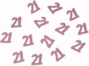 Amazon.com: ZOOYOO Glitter Rose Gold Number 21 Confetti Paper Table ...