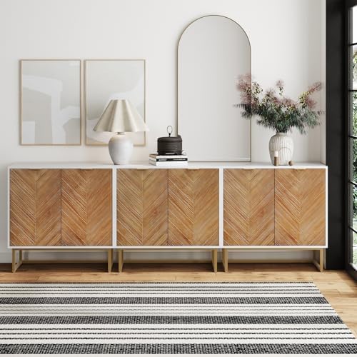 Amazon.com: Nathan James Wood Storage Accent Modern Free Standing ...