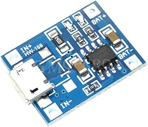 Amazon.com: 10pcs 5V 1A Micro USB 18650 Lithium Battery Charging Board ...