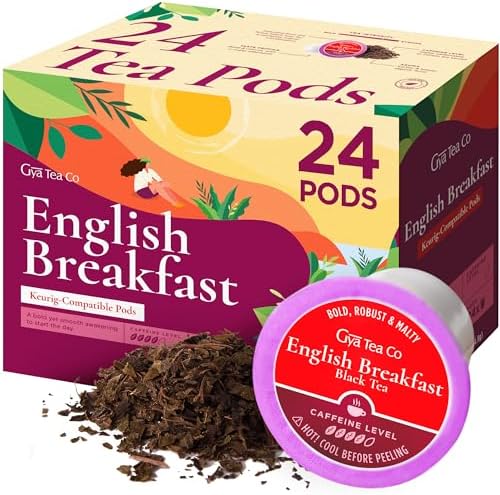 Amazon.com : Gya Tea Co Caffeinated English Breakfast Black Tea Pod (24 ...