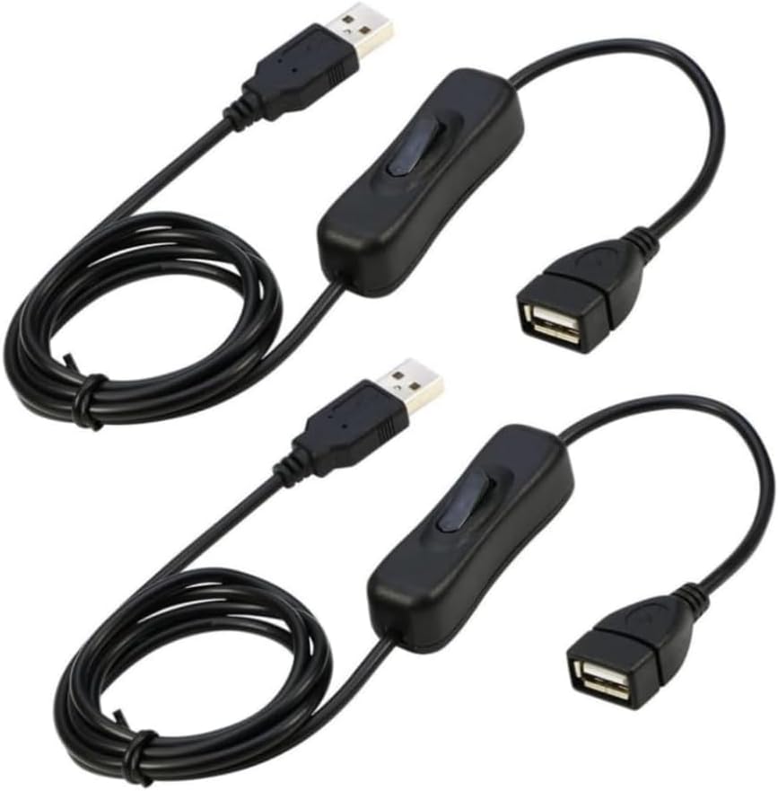Amazon.co.jp: YFFSFDC USB 延長ケーブル オン/オフスイッチ付き USB A オス メス 延長ケーブル ON/OFF スイッチ データ転送をサポート USB電源ケーブル ...