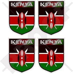 Amazon.com - KENYA Kenyan Shield, East Africa AFRICAN 50mm (2") Vinyl ...