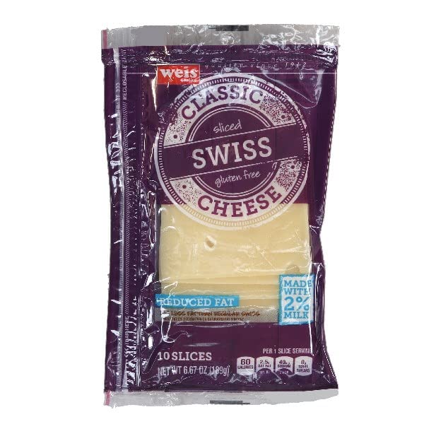 Amazon.com: Weis Quality, Cheese Swiss Sliced, 6.67 Ounce : Grocery ...
