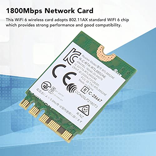 SUNGOOYUE WiFi Card, WiFi 6 Wireless Card NGFF M.2 1800Mbps 802.11AX MU ...