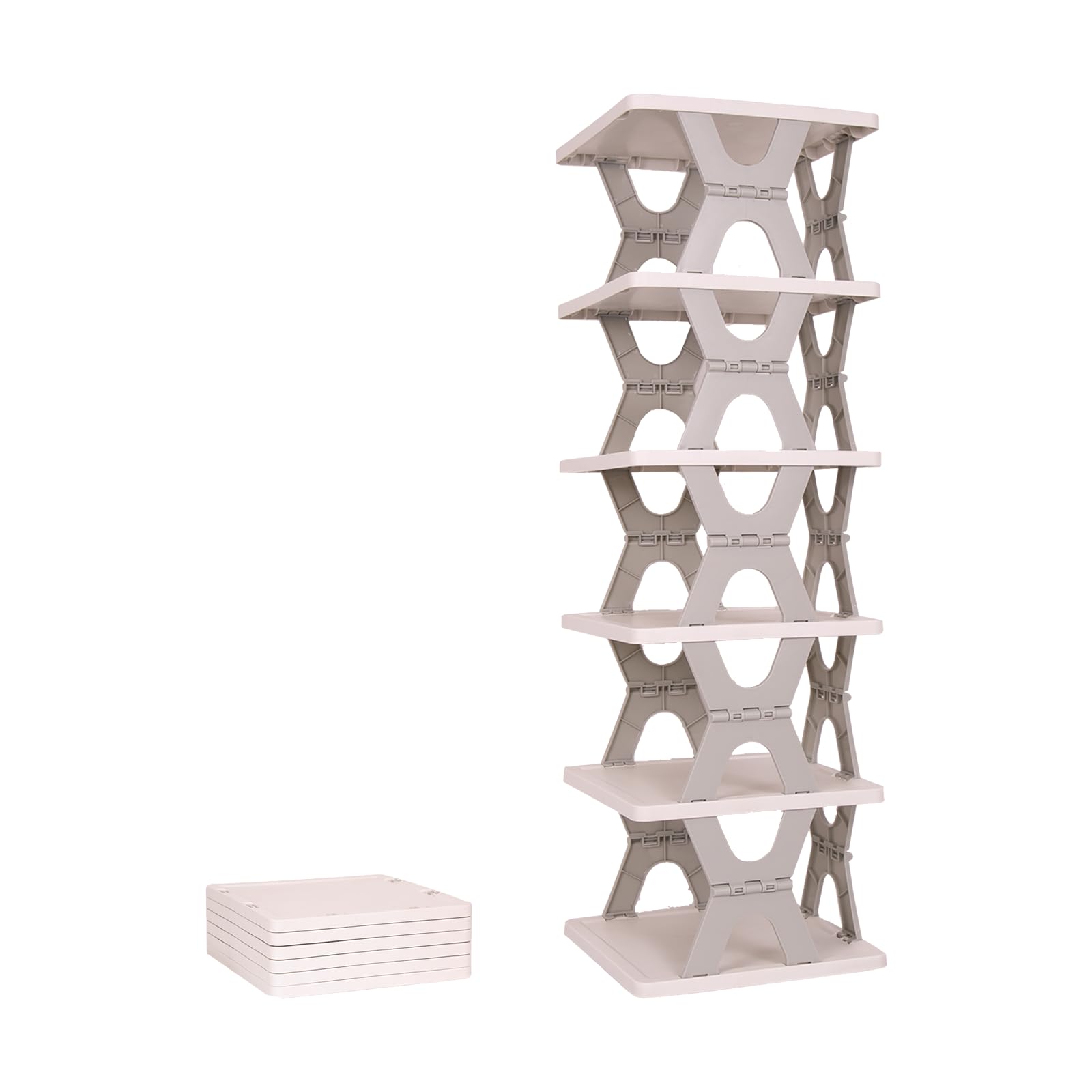 VIKINGS PANDA 6 Tier Polypropylene Vertical Shoe Rack, Foldable Shoe ...
