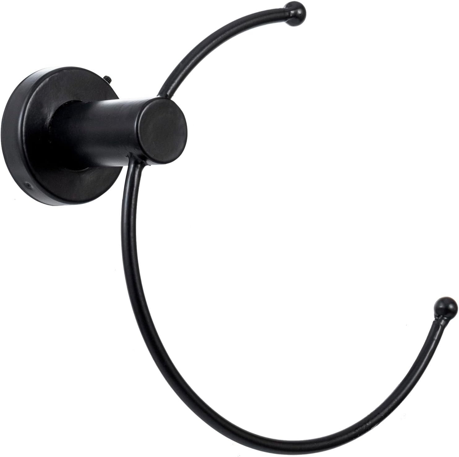 Amazon.com: MyGift Modern Semicircle Open Towel Ring, Matte Black Round ...