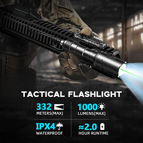 EZshoot Rifle Light 1000 Lumens Picatinny Flashlight for Rail Mount