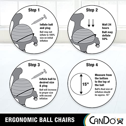 Snapklik.com : CanDo Childrens Ball Chair - Inflatable Ergonomic Active ...