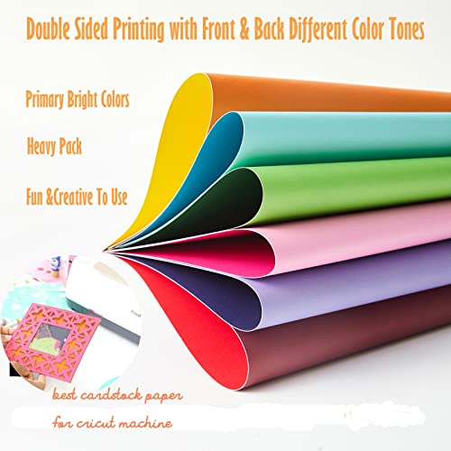 Snapklik.com : Livholic 100 Pack Heavy Colored Paper Cardstock Front ...