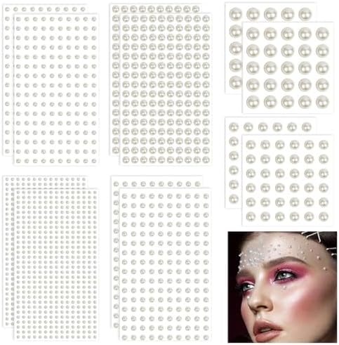 MAYCREATE® 1980pcs Pearl Stickers for Art and Craft Self-Adhesive Faux ...