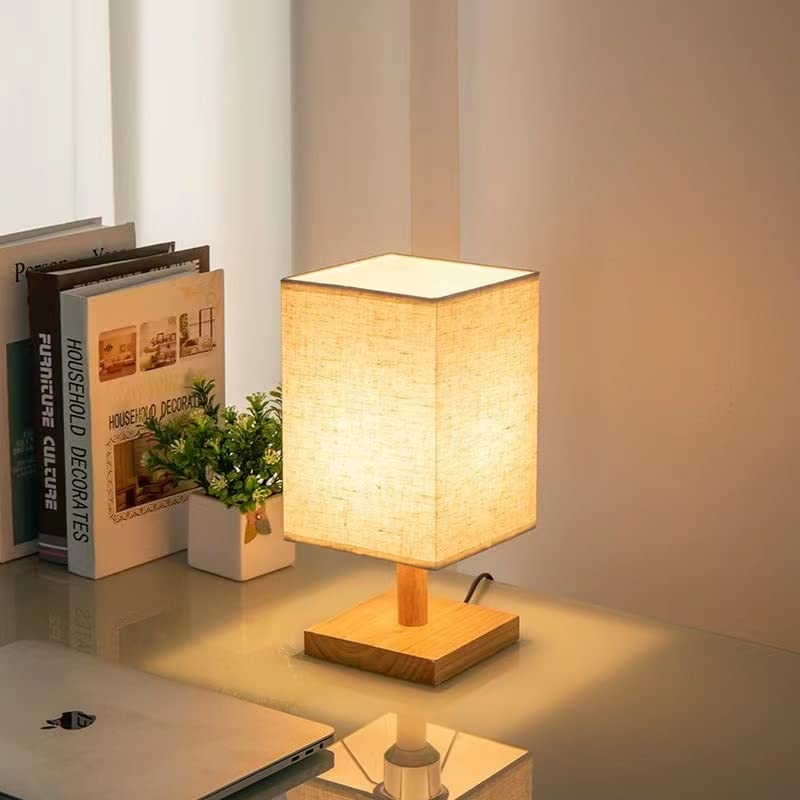 Bedside Table Lamp,Small Table Lamp, Bedroom Lamp with 3 Color ...