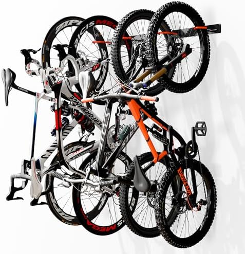 Amazon.com: Teal Triangle G-Swivel Bike Wall Mount, 4 Bike Rack Garage ...