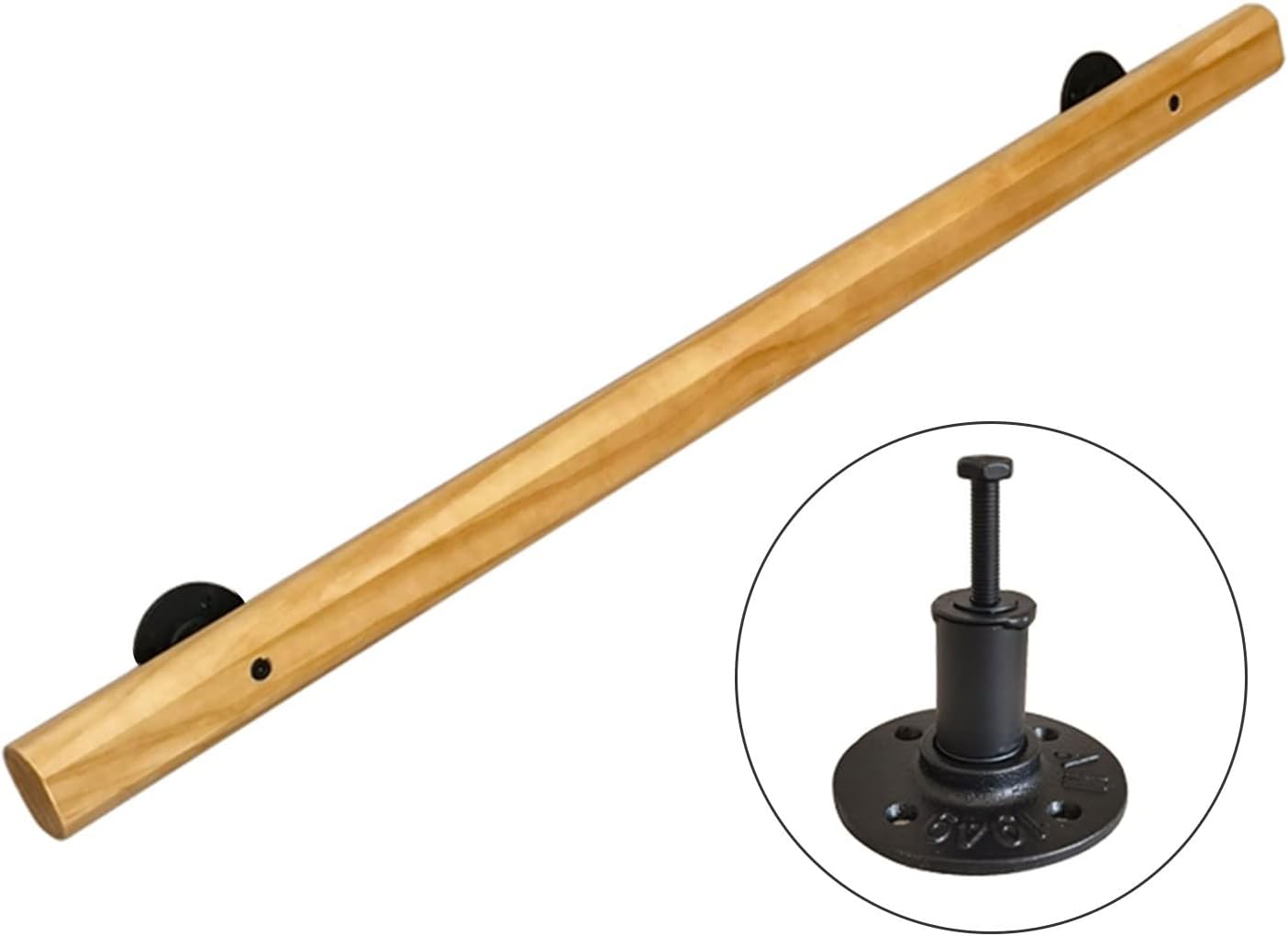 Solid Wood Handrails, Non-Slip Stair Handrail Homeainst The Wall Indoor ...