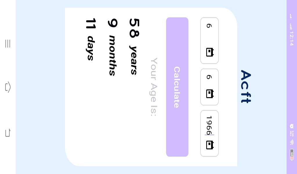 Aplicación Acft Age Calculator en Amazon Appstore
