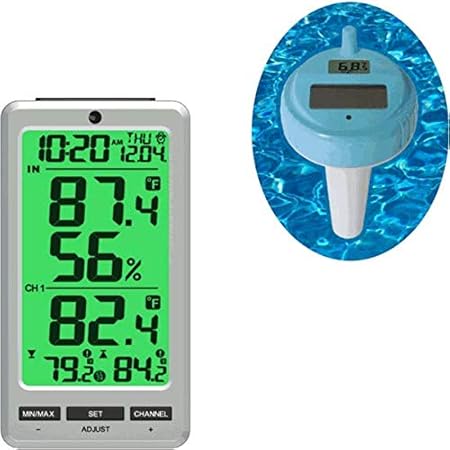 Amazon.com: Ambient Weather WS-14 Wireless 8-Channel Floating Pool and ...