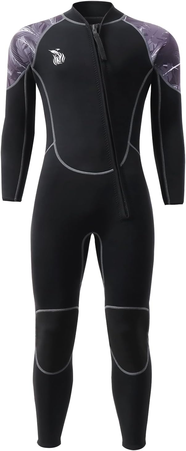 3mm Shorty Full Wetsuit for Men - Neoprene Dive Skin Front Back Zip ...