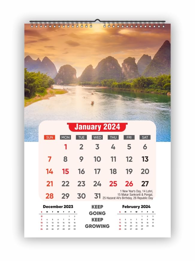 Pixel Scenary Office Date Wall Calendar for Office and Home : Amazon.in ...