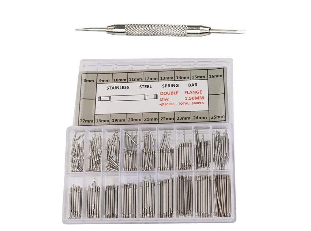 Watch Spring Pins,360 pcs Watch Band Link Pins with 1 pcs Remover ...