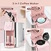 Mecity Pink Coffee Maker 3-in-1 Single Serve Coffee Machine, For Flat ...