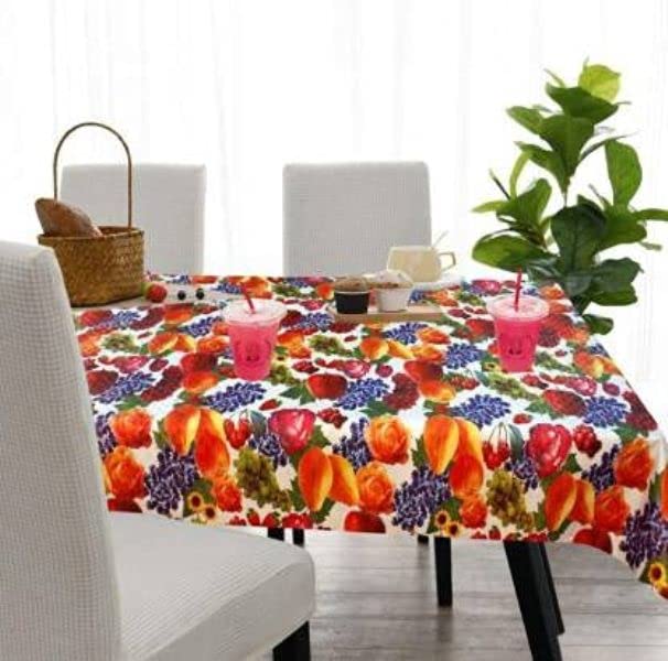 Buy Crafting Bear Dining Table Cover 6 Seater Fruits Printed Table ...