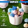Amazon.com: Panitay Baseball Party Treat Snack Bowls 9 oz Paper Ice ...