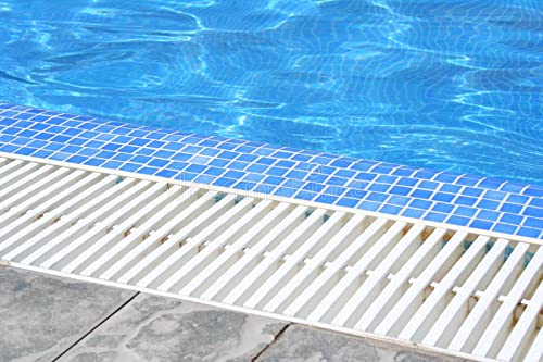 WATERTECH SYSTEMS Swimming Pool Overflow Grating Tiles 8inches Single ...