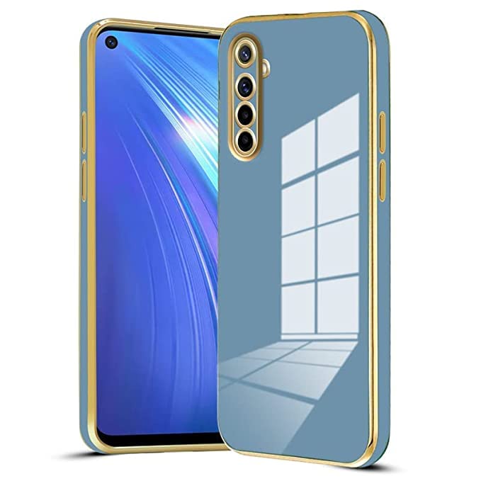 ALFA URBAN Silicone 6D Chrome Back Cover Case For Realme 6 (Gold Plated ...