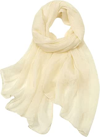 Women's Lightweight Scarves Lady Soft Fashion Solid Scarf Shawl Trendy ...