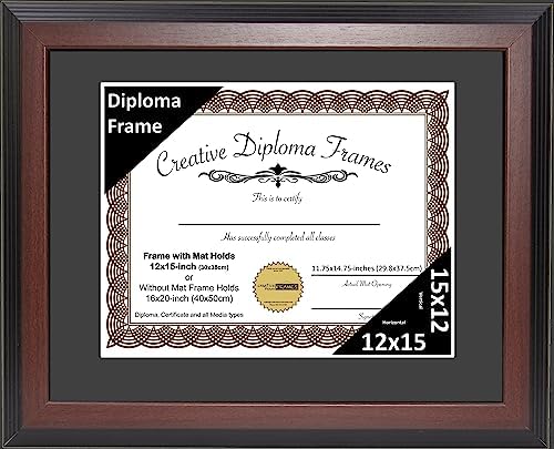 Amazon.com - LTYHHK Picture Frame 12x15 Diploma Frame with Black Mat ...