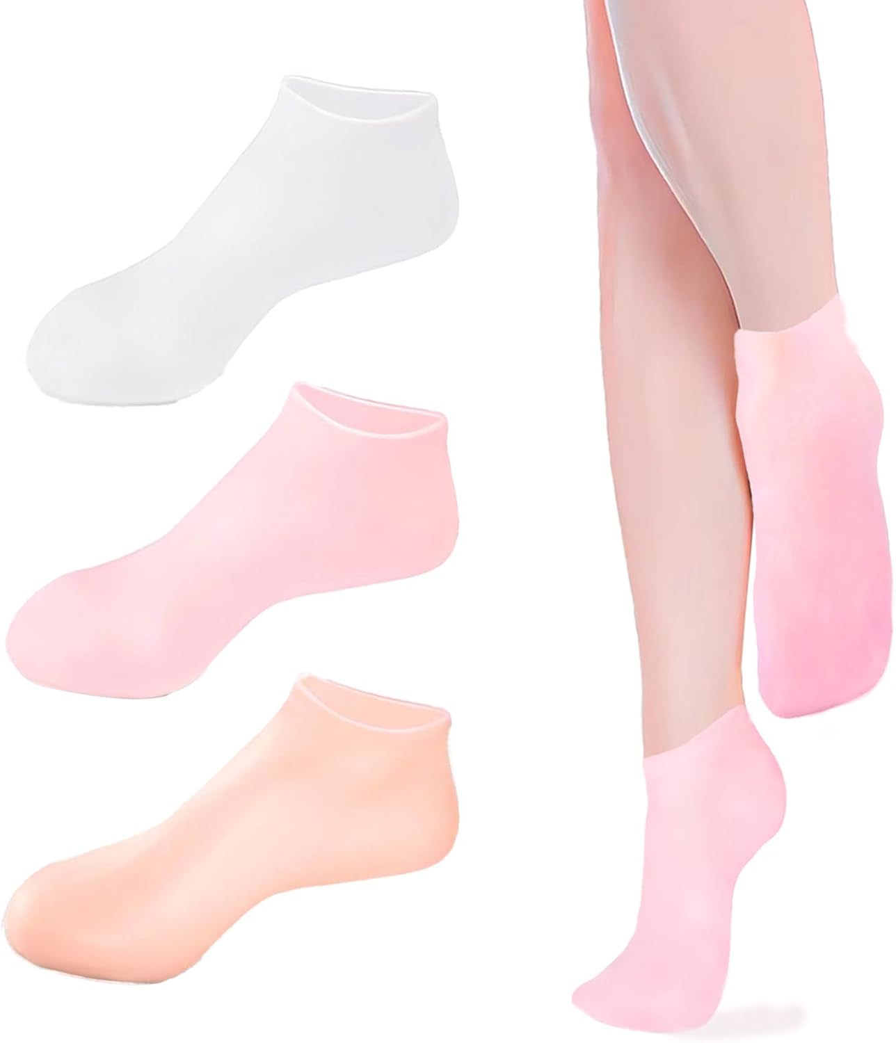 Amazon.com : ZFYOUNG Moisturizing Silicone Socks for Dry, Chapped Feet ...
