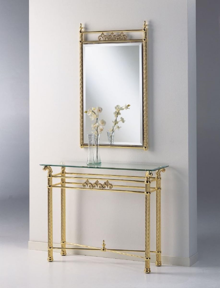 Buy Casa Padrino luxury brass mirror console - Luxury brass console ...