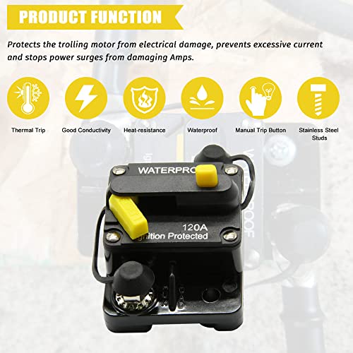 Snapklik.com : 120Amp Audio Circuit Breaker,12V-48V DC Fuse Holder ...