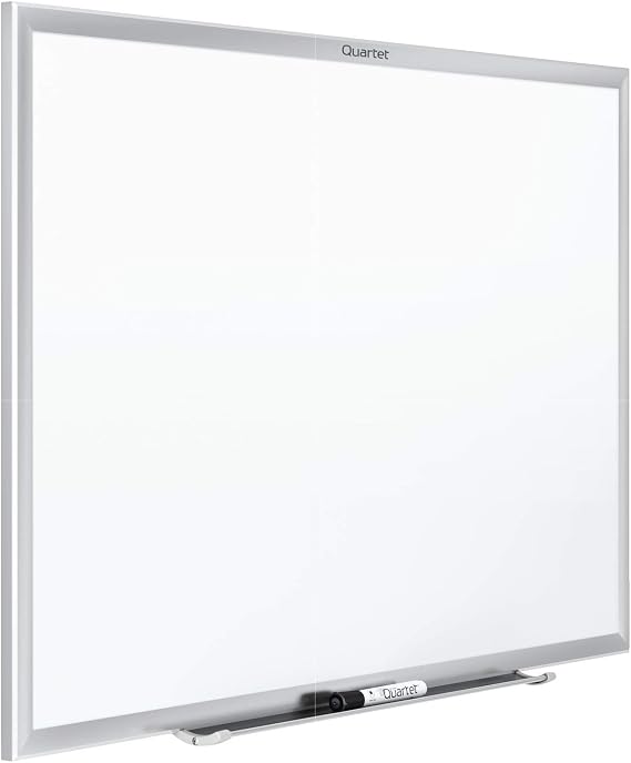 Quartet Magnetic Whiteboard, 3' x 2' White Board, Nano-Clean, Silver ...